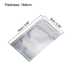 MECCANIXITY Holographic Bag 100 Pack 10cm x 6cm Resealable Smell Proof Bags for Food Storage