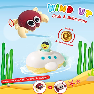 Bath Toys Gifts for Age 3 4 5 6 7 8+ Years Old Kids Boys Girls Toddlers - Swim Pool Bathtub Tub Toys for Toddlers Summer, Stacking Cup with Wind Up Water Toys for Baby Birthday Christmas