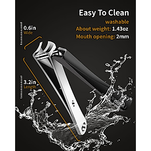 EBEWANLI Toenail Clippers for Thick Nails, 17mm Wide Jaw Opening Extra Large Toenail Clippers for Seniors Thick Toenails or Tough Fingernail, Heavy Duty Thick Toenail Clippers for Men, Women, Adult