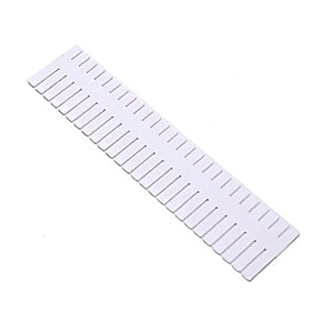 plplaaoo Adjustable Drawer Organizer, 4PCS Drawer Divider, Plastic Drawer Storage Partition, Home Adjustable Clapboard for Socks, Underwear, Makeup, Can Help Tidy Kitchen, Bedroom (37 * 7cm-White)