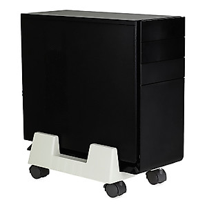 Mount-It! CPU Stand with Wheels, Adjustable Width Computer Cart, Universal Design Fits Desktop PC Tower ATX, Locking Wheels, 6-10.2" Wide 60 Lbs Capacity