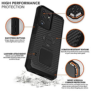 Rokform - Galaxy S21 Ultra 5G Rugged Case + Magnetic Sport Ring Stand & Grip