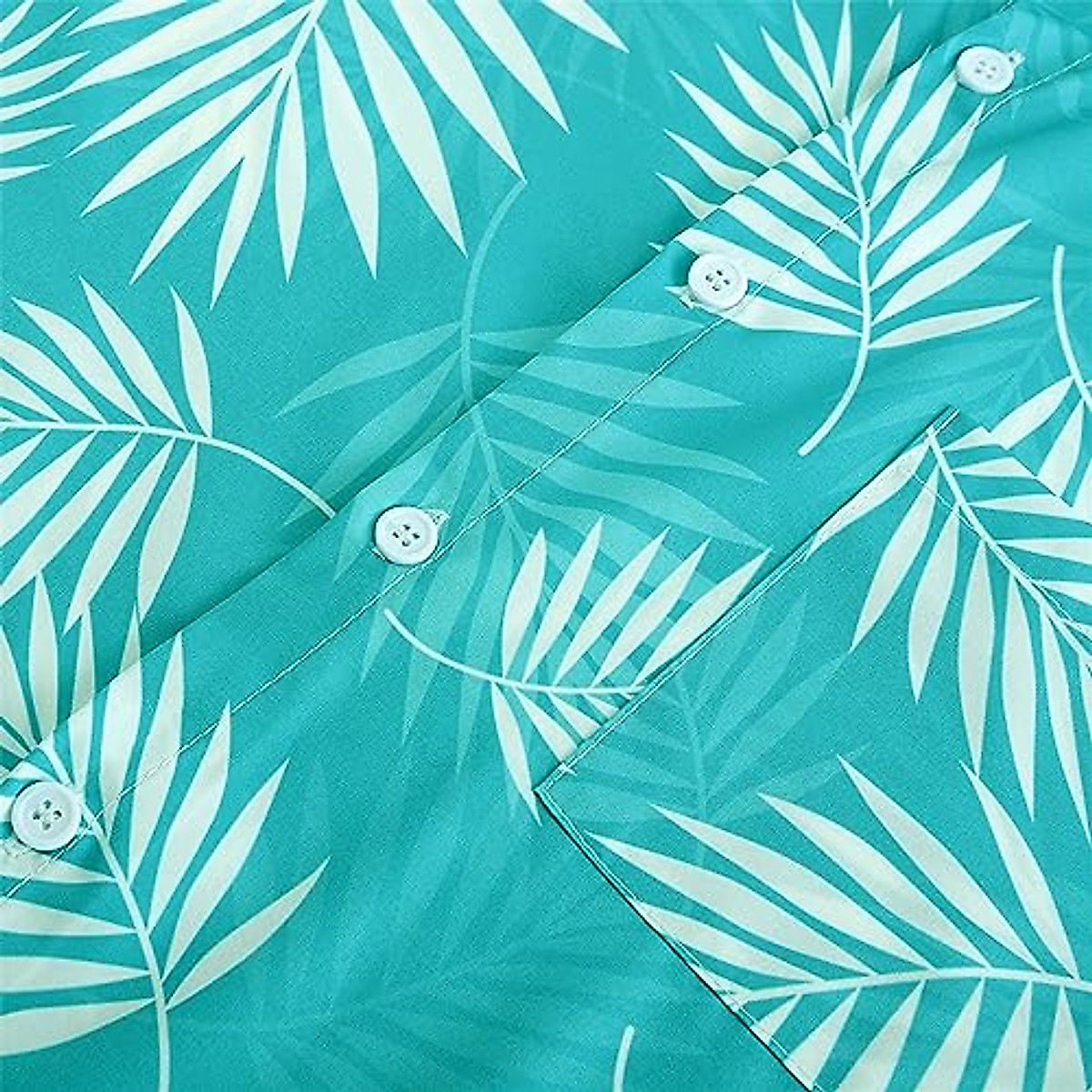 KYKU Mens Funny Hawaiian Shirt Beach Button Up Shirts Short Sleeve, Green, M