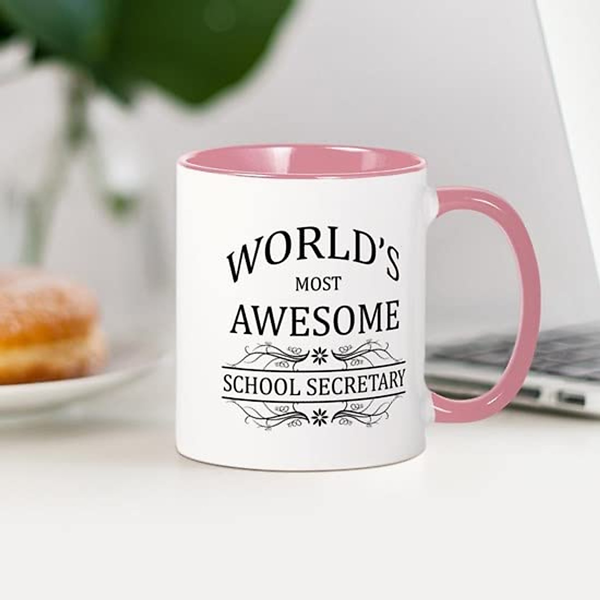 CafePress World's Most Awesome School Secretary Mug Ceramic Coffee Mug, Tea Cup 11 oz
