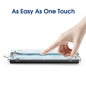 amFilm Auto-Alignment OneTouch for Samsung Galaxy S24 Ultra 6.8'' Screen Protector + Camera Lens Protector, Tempered Glass, 30 seconds Installation, Bubble Free, Case Friendly, Anti-Scratch [2+2 Pack]