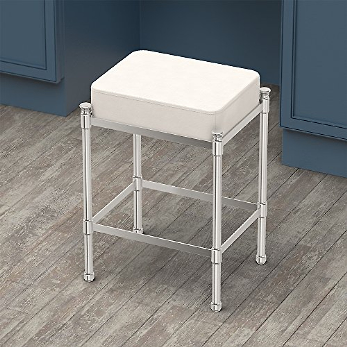 Gatco 1357 Rectangle Vanity Stool, 19.5" H, Satin Nickel