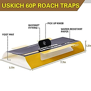 20 Pack Roach Traps, Cockroach Traps Indoor Home, Glue Roach Traps, Child & Pets Safe(Upgrade Recipe)