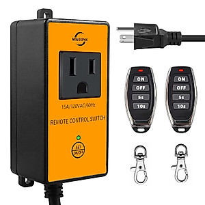 MIAOLINK 120v Automatic Vacuum Switch Wireless Remote Control Dust Collector Starter Outlet Switch (Battery Included) (120V)