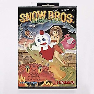 Aditi Snow Bros Nick & Tom Game Cartridge 16 bit MD Game Card With Retail Box For Sega Mega Drive For Genesis (JP Box)