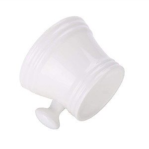 2 Colors Plastic Shaving Soap Bowl Foam Shaving Soap Cream Bowl with little handle Shaving Bowl for Men, Traditional Wet Shaving Factory Shaving Mug (White)