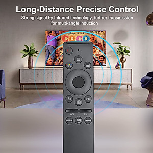 【Pack of 2】 Replacement Remote Control Compatible for All Samsung TV LED QLED UHD SUHD HDR LCD Frame Curved Solar HDTV 4K 8K 3D Smart TVs, with Buttons for Netflix, Prime Video, hulu