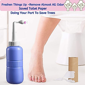 Postpartum Peri Bottle Upside Down Mom Spray Bottle Shattaf Portable Bidet for Postpartum Care, Baby Mom Washer 2In1 Travel Handheld Personal Hygiene Toilet Bottle 400Ml Bonus Angled Nozzle & Bag