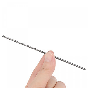 uxcell 5 Pcs 2.5mm Mini Micro Twist Drill Bits, High-Speed Steel Straight Shank Extra Long Drill Bit 120mm for Aluminum Alloy
