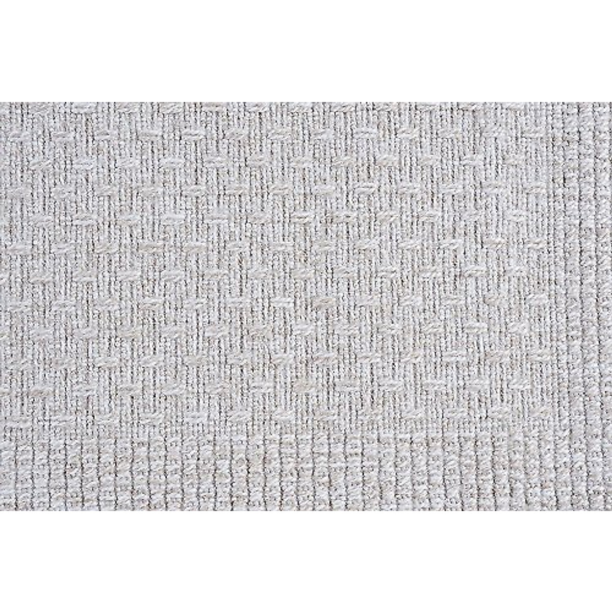Largo Modern Solid Cream Rectangle Easy-Care Indoor/Outdoor Area Rug, 5' x 7'