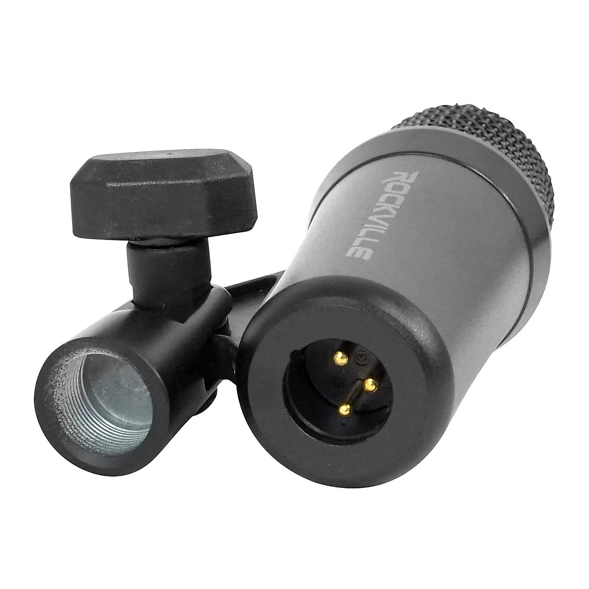 Rockville PRO-D7 7 Mic Drum Kit w/Bass+Snare+Condenser Overhead Microphones, Black