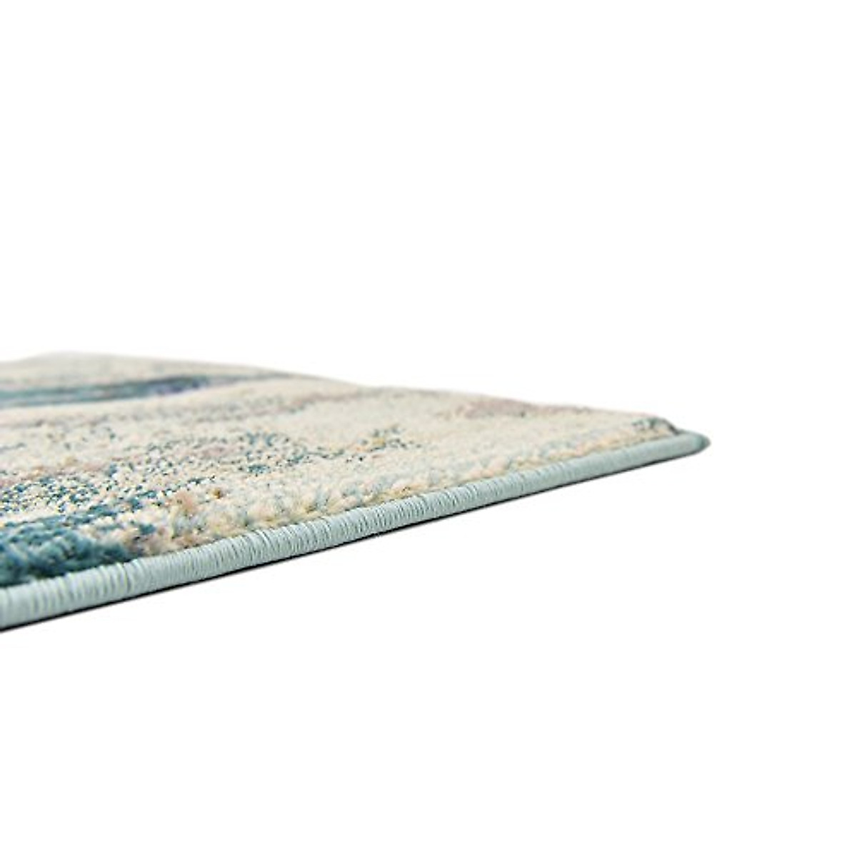 Unique Loom Positano Collection Coastal Modern Fish Light Blue Runner Rug (2' x 7')