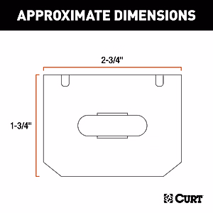 CURT 58301 Vehicle-Side Trailer Wiring Harness Mounting Bracket for 4-Way Flat