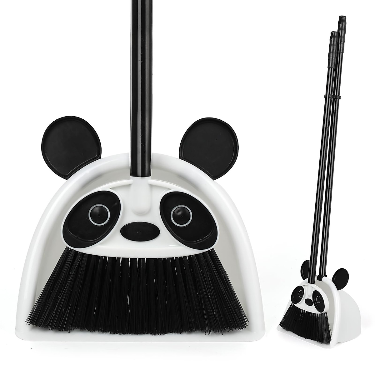 SB Broom with Dustpan Combo Set for Office, Indoor&Outdoor Sweeping,Broom and Dustpan Set,Broom Set for Household Cleaning,Cute Panda