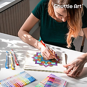 360 Pack Gel Pens Set, Shuttle Art 180 Colors Gel Pen Set Plus 180 Color Refills Perfect for Adult Coloring Books Doodling Drawing Art Markers