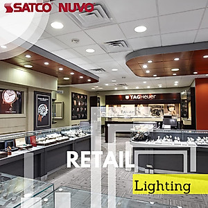 Satco S9499 MR16 Reflector LED Lamps 6.5 Watt 12 Volt AC/DC; 5000K; 40 deg. Beam Angle; GU5.3 Base; Directional Enclosed Lamp; Damp Location (12 LED Light Bulbs)