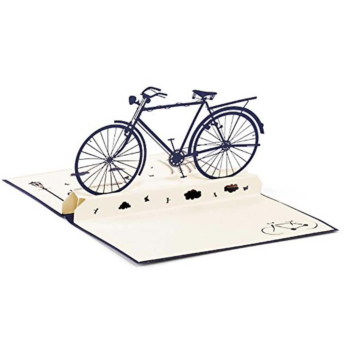 Paper Spiritz Retro Bicycle Pop up Cards Birthday, 3D Mother's Day Cards, Anniversary Thank You Wedding Greeting Card for Husband Father Brother, with Envelopes All Occasions