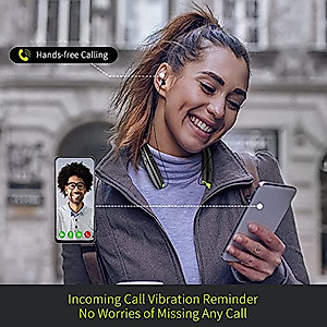 Bluetooth Headset, 2022 Upgraded Neckband Bluetooth Headphones with Retractable Earbuds, Noise Cancelling Stereo Earphones with Mic, Foldable Wireless Headphones for Sports Office with Carry Case