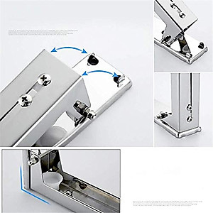 JF-XUAN Kitchen Shelf Kitchen Counter Holder 304 Stainless Steel Microwave Oven Wall Mount Bracket Retractable Microwave Wall Stand Shelf Rack Kitchen Storage (Color : Silver, Size : 57X40X20CM)