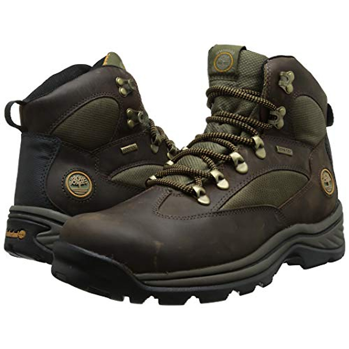 Timberland Men's Chocorua Trail Mid Waterproof Hiking Boot, Brown/Green, 12 D - Medium
