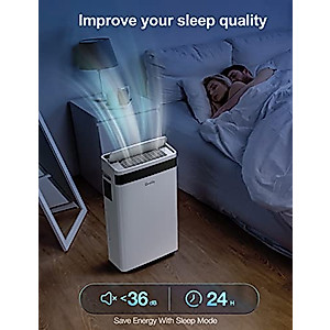 Dehumidifiers for Home and Basement, Grelife 4,500 Sq. Ft 50 Pint Dehumidifier with Drain Hose, 3 Modes, Child Lock, 24H Timer,Defrost,Dry clothes,Easy-to-clean filter,for Large Room, Bedroom,bathroom