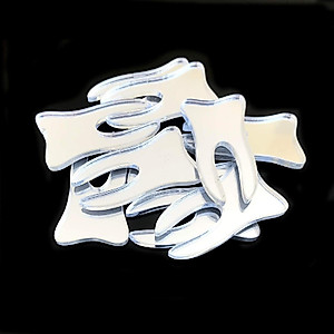 Super Cool Creations Tooth Shaped Crafting Mirrors, Set of 10, Many Colours, Shatterproof Acrylic, Mocha Brown, Pack of 10 x 9cm