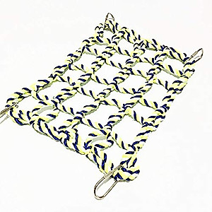 YIYU Masked Pet Toy Cotton Rope Net Ferret Macaw Parrot Swing Rope Hamster Climb Net Hanging Net Bird Toy Pet Supplies Climbing Ladder