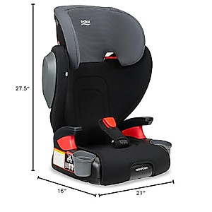 Britax Highpoint Backless Belt-Positioning Booster Seat, SafeWash Black Ombre