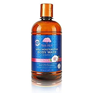 Tree Hut Shea Moisturizing Body Wash Moroccan Rose, 17oz, Ultra Hydrating Body Wash for Nourishing Essential Body Care