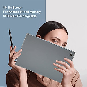 Cuifati 10.1in Tablet for 11, Tablet PC 8 Core CPU 2.4 5GWiFi, Dual Band 8MP 20MP Dual Camera Calling Tablet 100‑240V Silver Gray