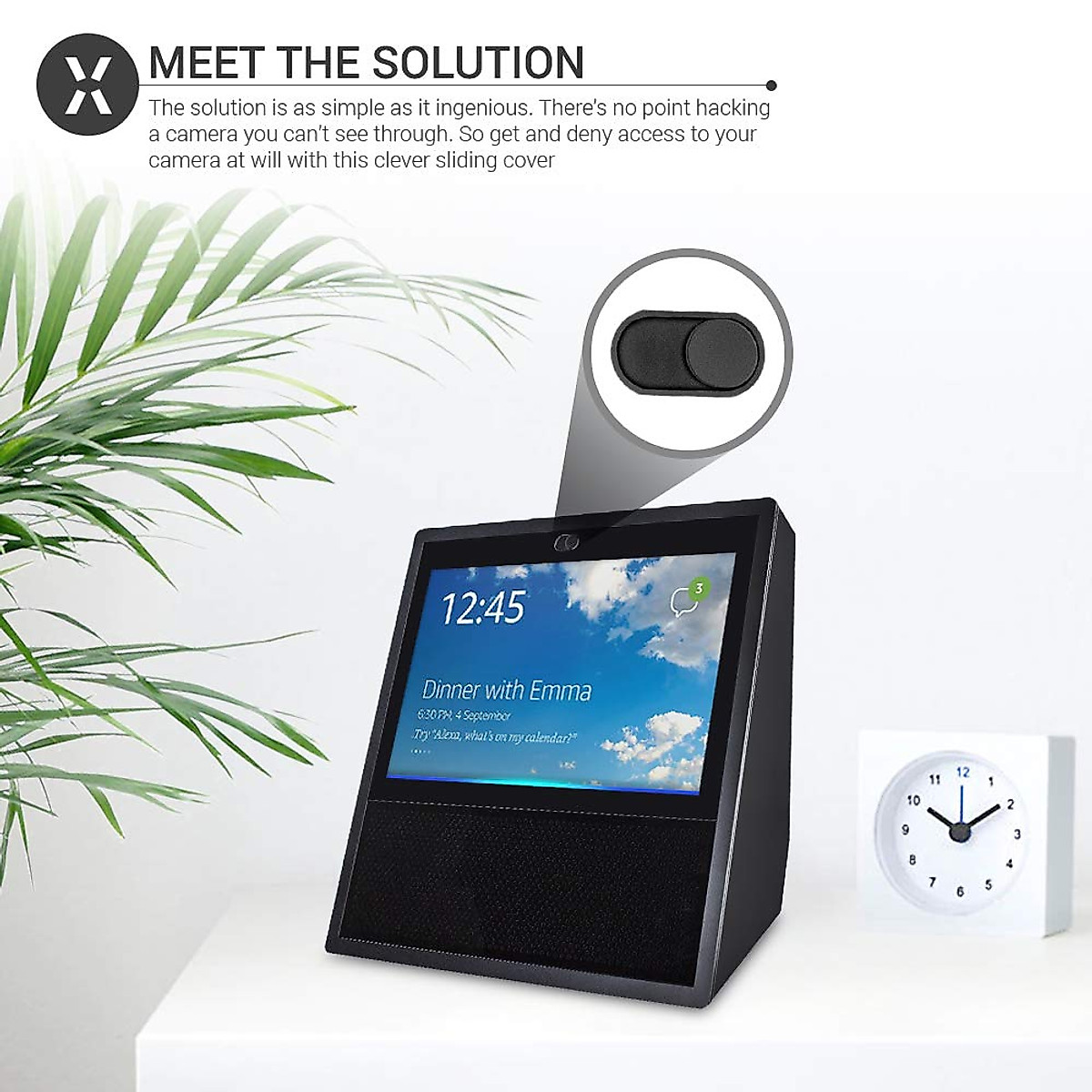 Olixar for Amazon Echo Show 8 Camera Cover - Privacy Slide - Webcam Cover - Compatible with Laptops, Tablets & Smartphones - Anti Hack Security - 3 Pack