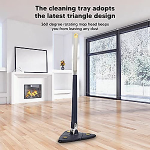 Extendable Triangle Mop, 360 Rotatable Adjustable Cleaning Mop Wall Mop Wall Cleaner Wall Scrubber for Home Bathtub Floor Wall