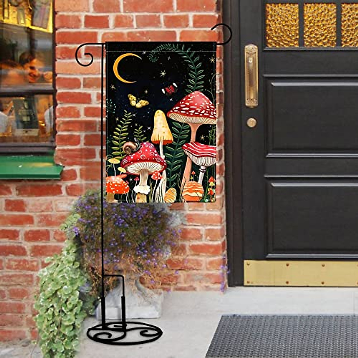 Mushroom Garden Flag 12x18 inch Double Sided Mushroom Decor Yard Flag for Outside Farmhouse Porch Decorations