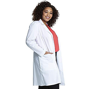 Cherokee Women Scrubs Lab Coat 37" CK421, M, White