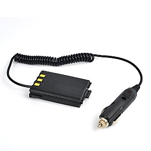 Battery Eliminator Car Charger for Baofeng Transceiver Ham Radio UV-5R UV-5R+ UV-5RA UV-5RA+ UV-5RB UV-5RC UV-5RD UV-5RE UV-5RE Plus Walkie Talkie