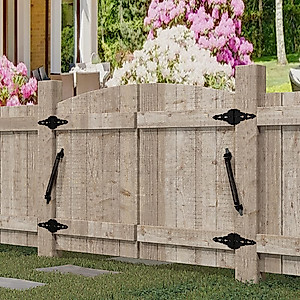 skysen 14" Fence gate Spring self Closing and Adjustable for Wooden or Vinyl Fence,Carbon Steel,Black(gate spring-14")