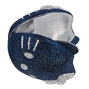 Hello Kitty Cat Crystal Clutch Couture Special Occasion Holiday Party Evening Bag Navy Blue Silver