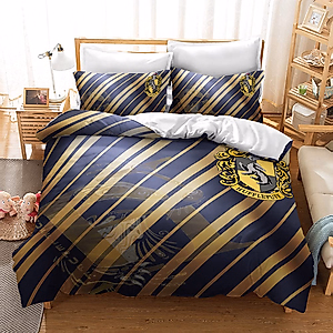 Bedding Duvet Cover Harry Potters Lightweight Decorative Modern Style Microfiber, Soft Microfiber Bedding Set, 1 Duvet Cover&2 Pillow Cases, No Comforter