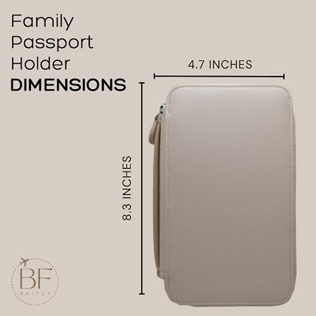 Leather Travel Document Holder - Family Passport & Boarding Pass Holder with Compartments & Slots