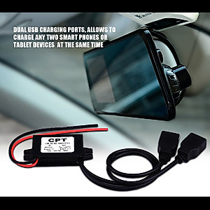 DC Converter 12V to 5V 3A 15W DC Buck Converter Module, DC to DC Reduced Voltage Regulator Car Power Converter Output Power Adapter (Double USB Interface)