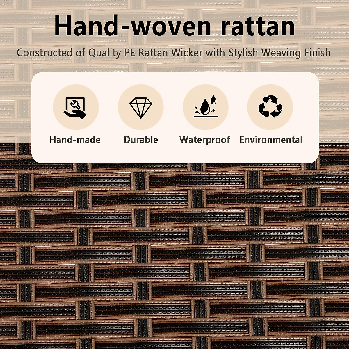 Grepatio Patio Chaise Lounge Chair Outdoor Wicker Rattan Daybed Adjustable Pool Furniture Chair with Cushions Beach Lounge Chair Sun Lounger for Outside (1 Pcs)