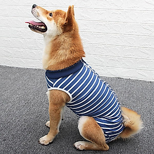 HCHYEY Dog Recovery Suit, Humanized Dog Surgery Recovery Suit for Female Male Dogs, Dog Onesie for Post Surgery - Anti Licking E-Collar Cone Alternative Bodysuit for Surgical Wound (Camouflage, L)