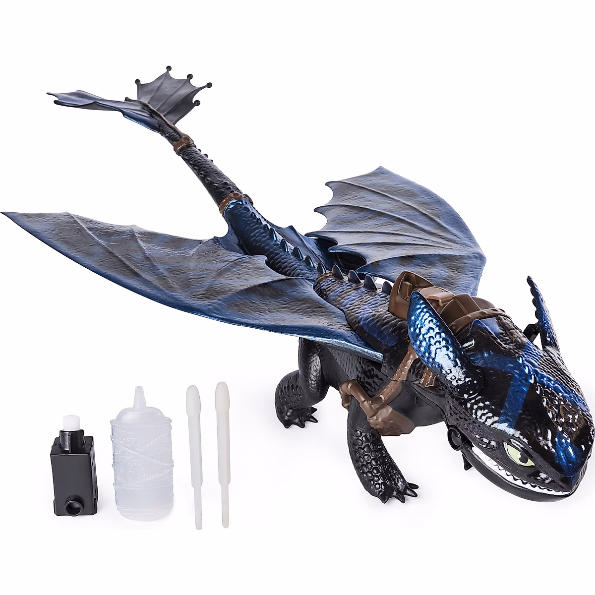 Dreamworks Dragons, Giant Fire Breathing Toothless Action Figure, 20-inch Dragon with Fire Breathing Effects