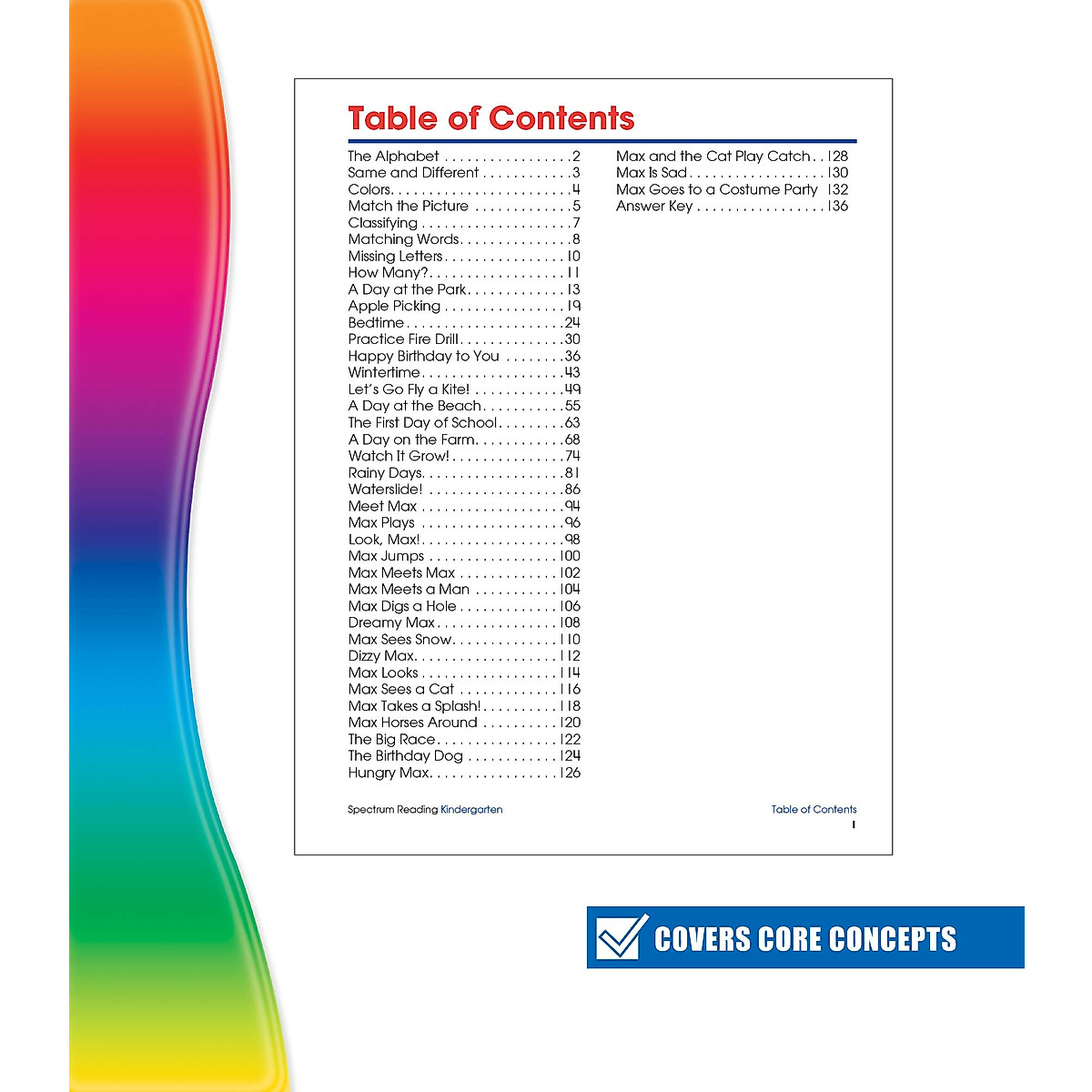 Spectrum Reading Comprehension Kindergarten Workbook, Ages 5 to 6, Kindergarten Reading Comprehension, Letters and Sounds, Word Recognition, Sight Word Activities, and Phonics - 166 Pages