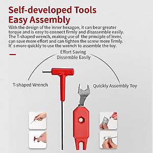 Ferthor Fun Building Car Metal Model Kits,STEM Building Toys Model Car Kits for Boys 8-12,Erector Set 1:20 Scale Red Racing Car Metal Building Blocks for Kids Boys 8 9 10 11 12-16 Years Old