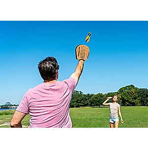 Waboba VOLI Paddle Game - Rethink Your Outdoor Game – Backyard Set Includes: 2 Wearable Paddles and 1 Oversized Shuttlecock